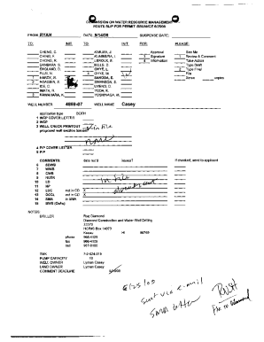 Fillable Online ROUTE SLIP FOR PERMIT ISSUANCE FROM: SUSPENSE DATE ...