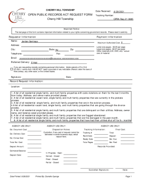 Fillable Online Open Public Records Act Request Form: Fillable, Printable ... Fax Email Print ...