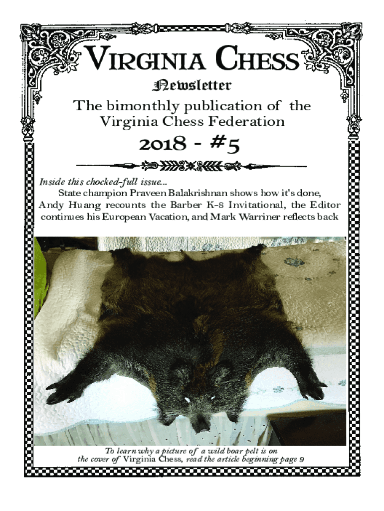 Fillable Online The bimonthly publication of the Virginia Chess ...