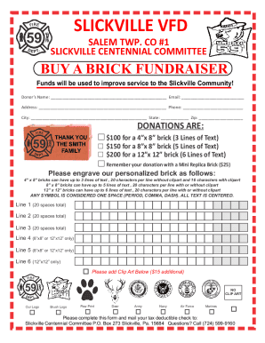Fillable Online Slickville Volunteer Fire Co ORDER FORM Fax Email Print ...