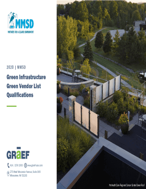 Fillable Online Green Infrastructure Green Vendor List Qualifications ...