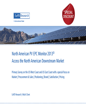 Fillable Online North American PV EPC Monitor 2013 Access ... - EuPD ...