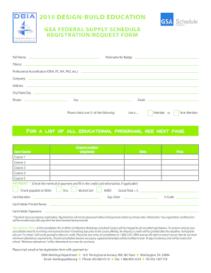 Fillable Online dbia GSA Federal Supply Schedule Fax Email Print - pdfFiller