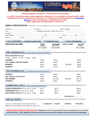 Fillable Online dbia Database upgrade in progress Fax Email Print ...