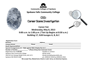 Fillable Online spokanefalls CSI Career Scene Investigation - Spokane Falls Community College ...