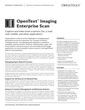 Opentext Enterprise Scan - Fill Online, Printable, Fillable, Blank ...