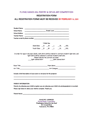 Drawing Competition Form 2021 | pdfFiller