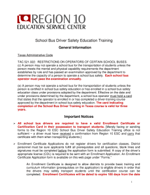 Fillable Online School Bus Driver Safety Education Training Fax Email ...