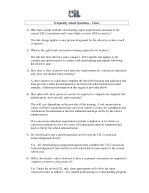 Fillable Online Frequently Asked Questions Cheer Fax Email Print ...