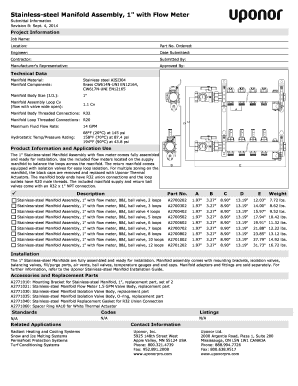 Fillable Online TruFOLD Classic Manifold Assemby submittal Fax Email ...