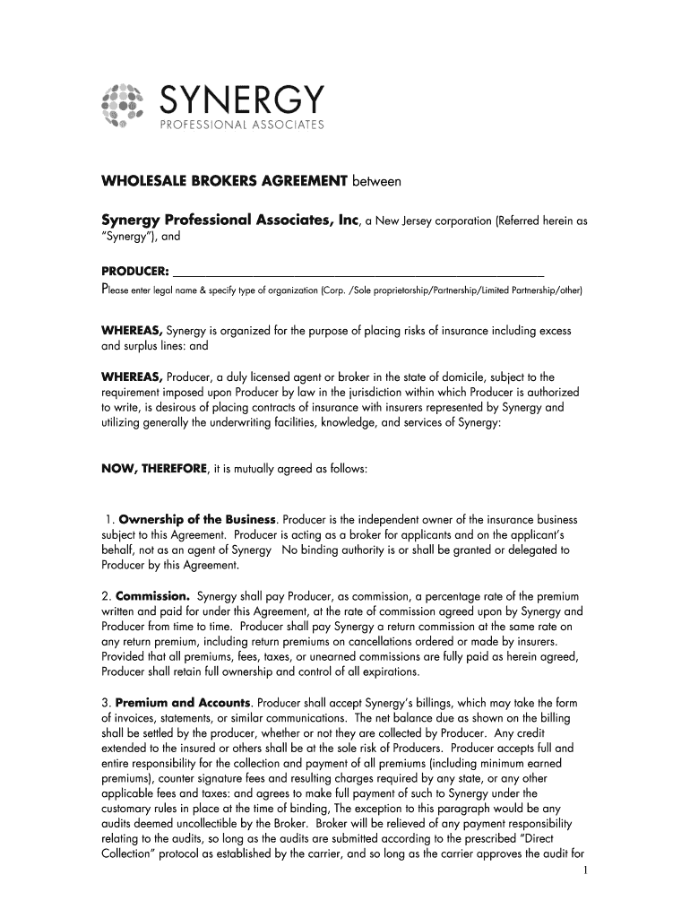 Wholesale Agreement Template Fill Online Printable Fillable Blank 