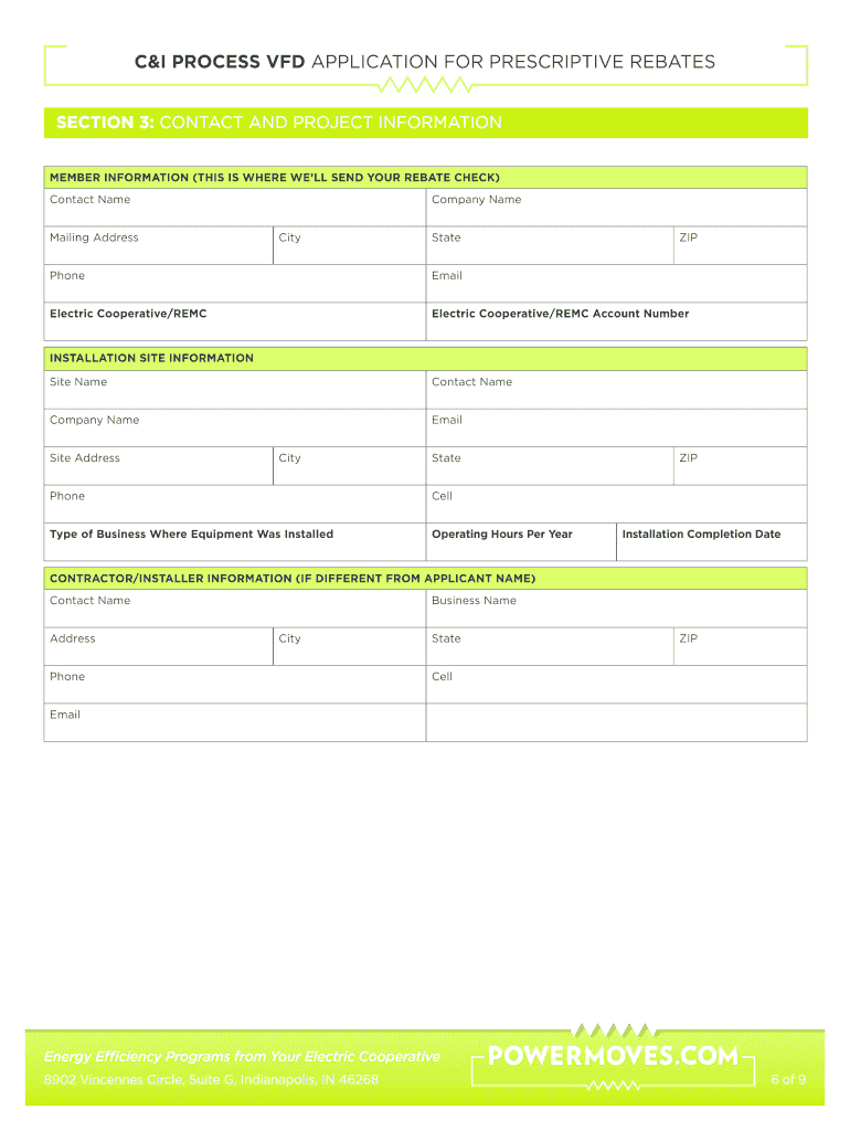 Fillable Online 2015 C&I PROCESS VFD - Power Moves Fax Email Print ...