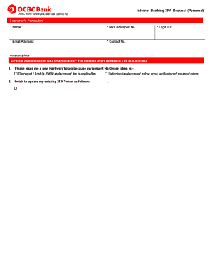 Fillable Online Internet Banking 2FA Request (Personal) Fax Email Print ...