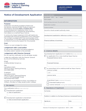 Fillable Online Form: Notice of Development Application Fax Email Print ...