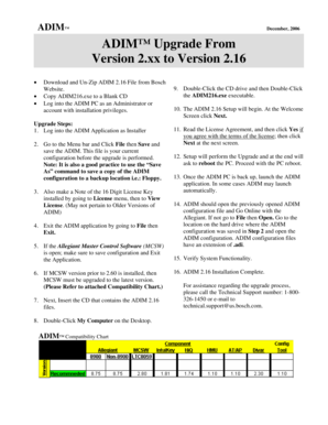 Fillable Online www2 boschsecurity ADIM Update Instructions - Bosch ...