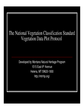 Fillable Online The National Vegetation Classification Standard Fax ...