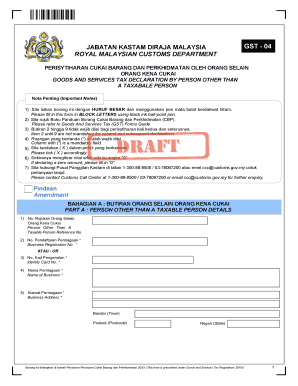 Fillable Online JABATAN KASTAM DIRAJA MALAYSIA Fax Email Print - pdfFiller