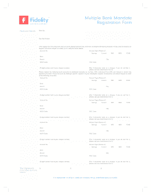 Fillable Online Fidelity-Multiple Bank Mandate Form Fax Email Print ...