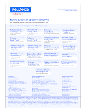 Fillable Online Reliance Capital Asset Management Limited A Reliance ...