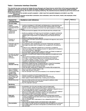 Fillable Online Contractor Interface Checklist Fax Email Print - pdfFiller