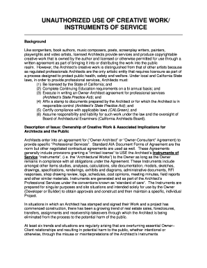 Fillable Online UNAUTHORIZED USE OF CREATIVE WORK/ Fax Email Print ...