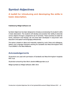 Fillable Online Symbol-Adjectives Fax Email Print - pdfFiller