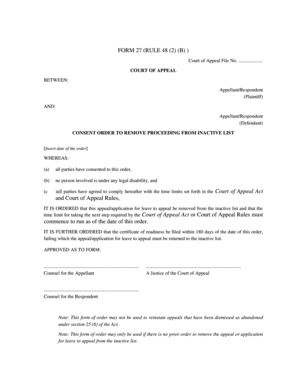 Fillable Online courts gov bc FORM 27 (RULE 48 (2) (B) ) - courts gov ...
