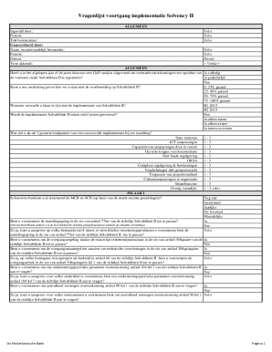 Invulbaar Online Vragenlijst voortgang implementatie Solvency II Fax ...