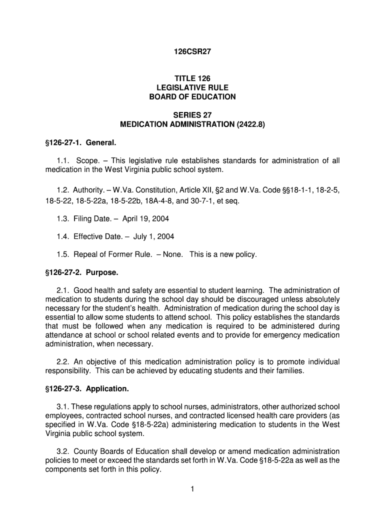 Fillable Online MEDICATION ADMINISTRATION (2422 Fax Email Print - pdfFiller