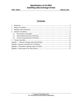 Fillable Online Specification of the EBU Fax Email Print - pdfFiller