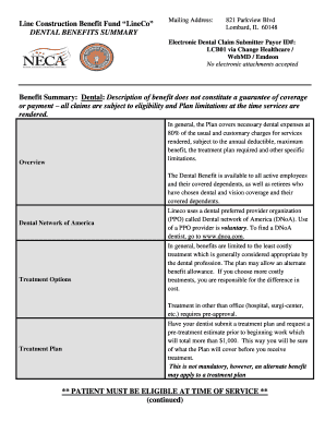 Lineco Dental Insurance - Fill Online, Printable, Fillable, Blank ...
