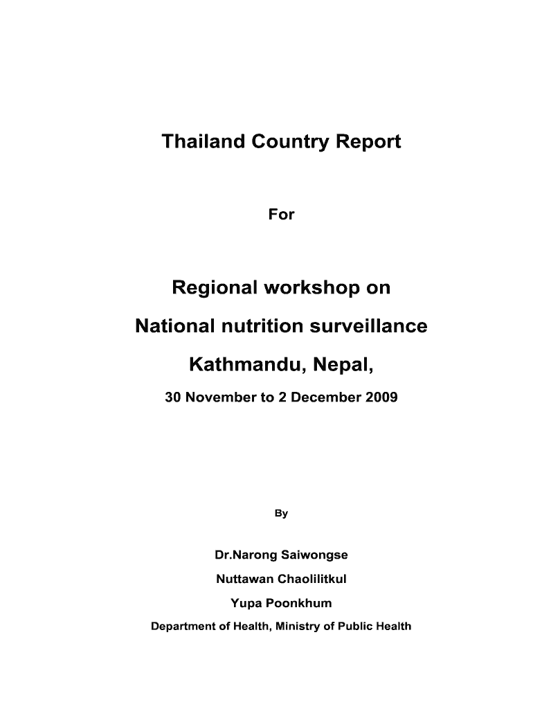 Fillable Online Thailand Country Report Fax Email Print - pdfFiller