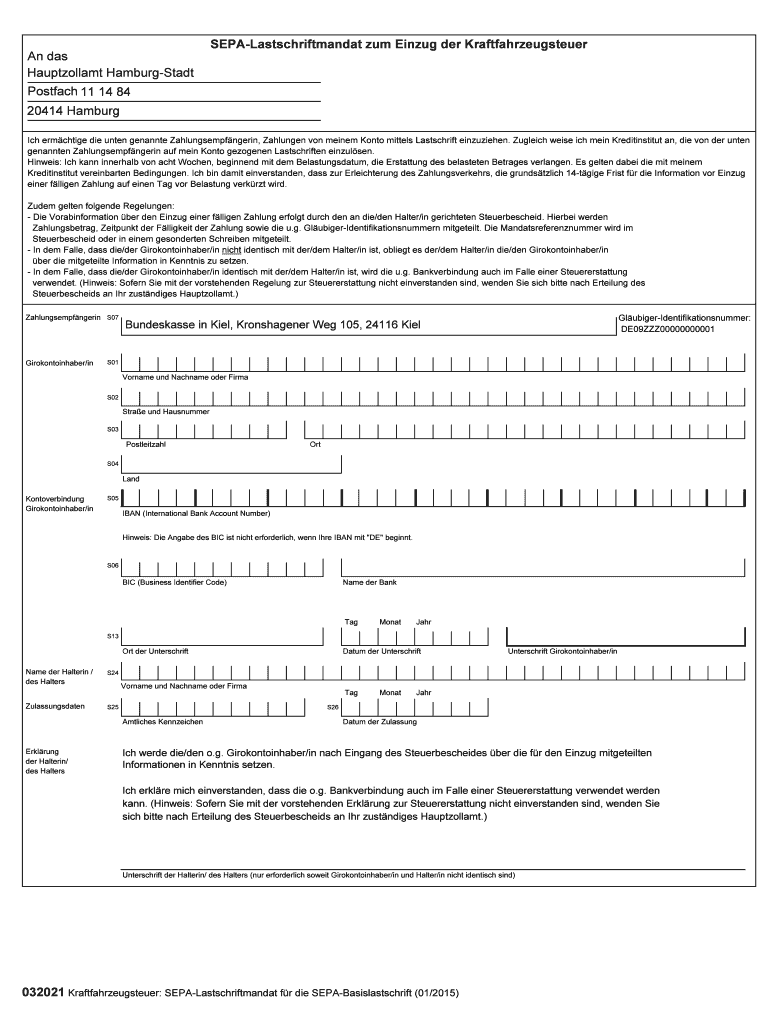 Sepa Mandat Hamburg - Online ausfüllen, ausdrucken, ausfüllbar, leer ...
