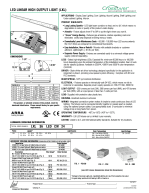 Fillable Online LED LINEAR HIGH OUTPUT LIGHT LXL - LSI Industries Fax ...