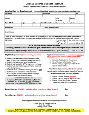 Fillable Online 2014 CSBI Application.pdf - Lincoln Park High School ...