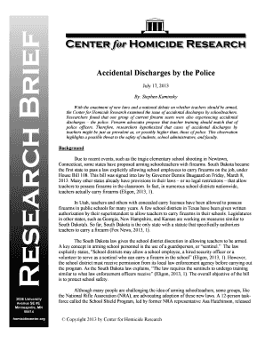 Fillable Online Accidental Discharges by the Police Fax Email Print ...