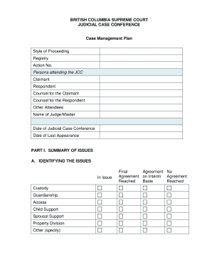 Fillable Online BRITISH COLUMBIA SUPREME COURT Fax Email Print - pdfFiller