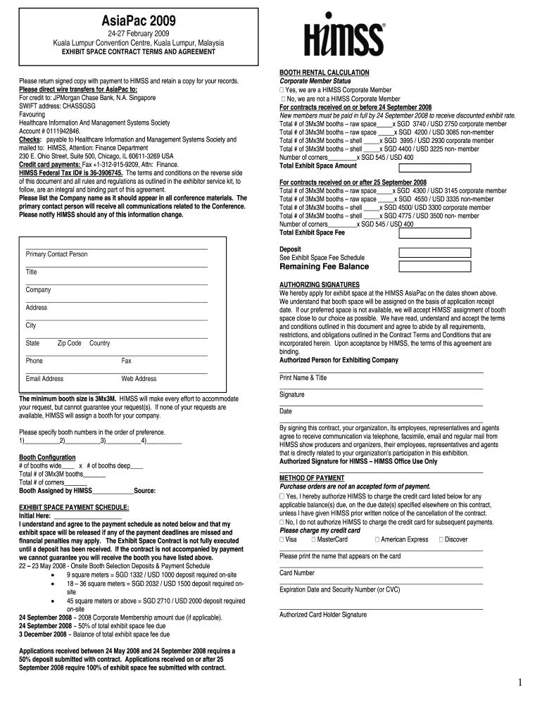 Fillable Online vendor himss Kuala Lumpur Convention Centre, Kuala Lumpur, Malaysia Fax Email ...