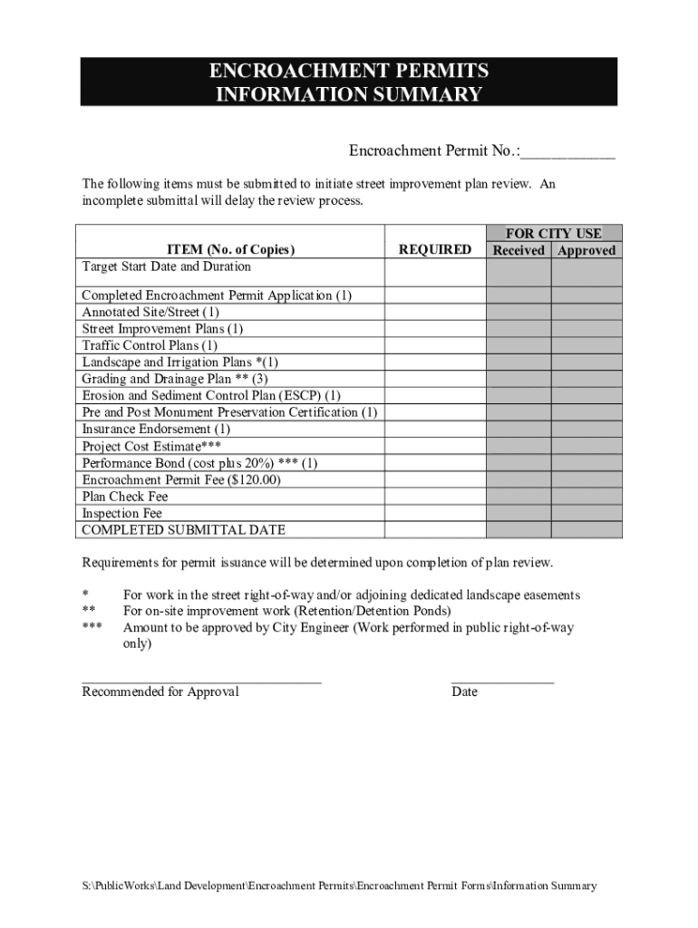 CA Encroachment Permit Application - City Of Lathrop 2018-2022 - Fill ...
