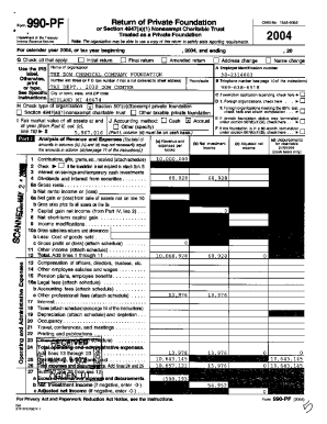 Fillable Online Fillable Online 990PF, Form Department of the Treasury ...