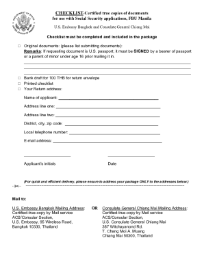 Fillable Online Certified true copies of documents for use with Social ...