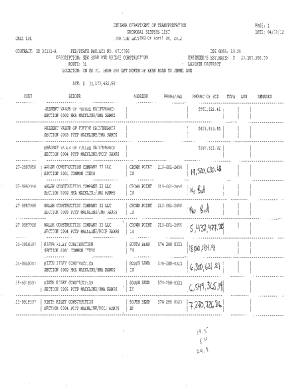 Fillable Online INDIANA DEPARTMENT OF TRANSPORTATION PROPOSAL ...