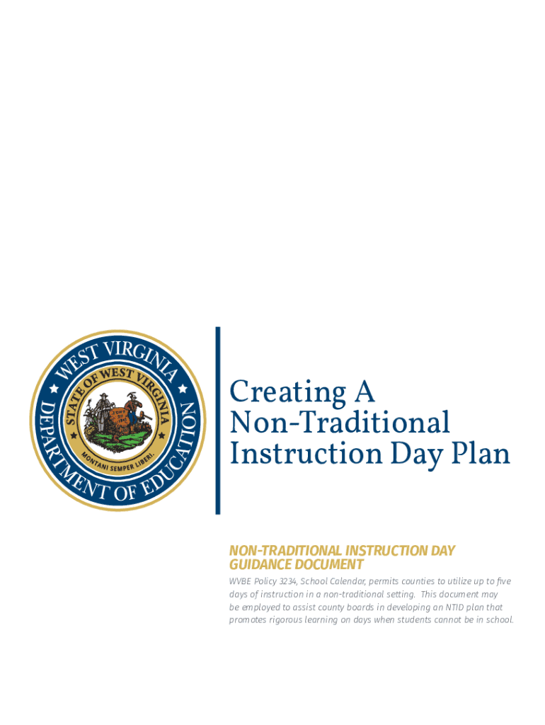 Fillable Online static k12 wv Creating A Non-Traditional Instruction ...
