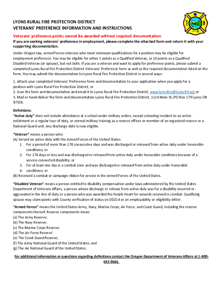 Fillable Online Veterans' preference points cannot be awarded without required ... Fax Email ...
