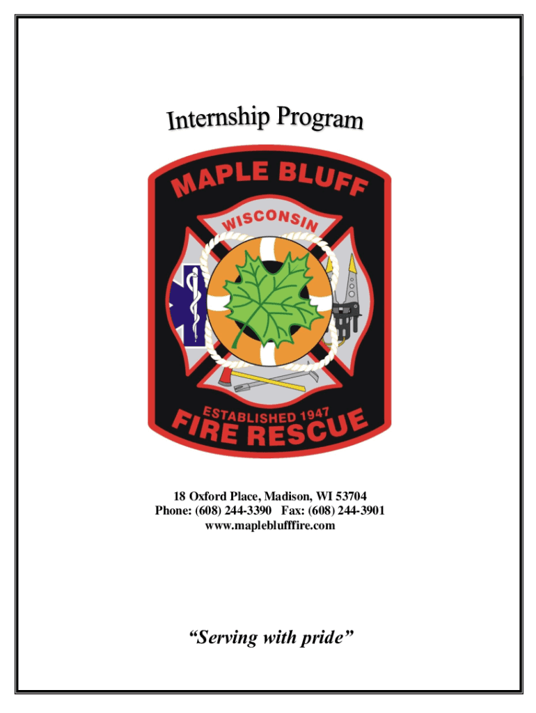 Fillable Online Fire Rescue DepartmentVillage of Maple Bluff Fax Email ...