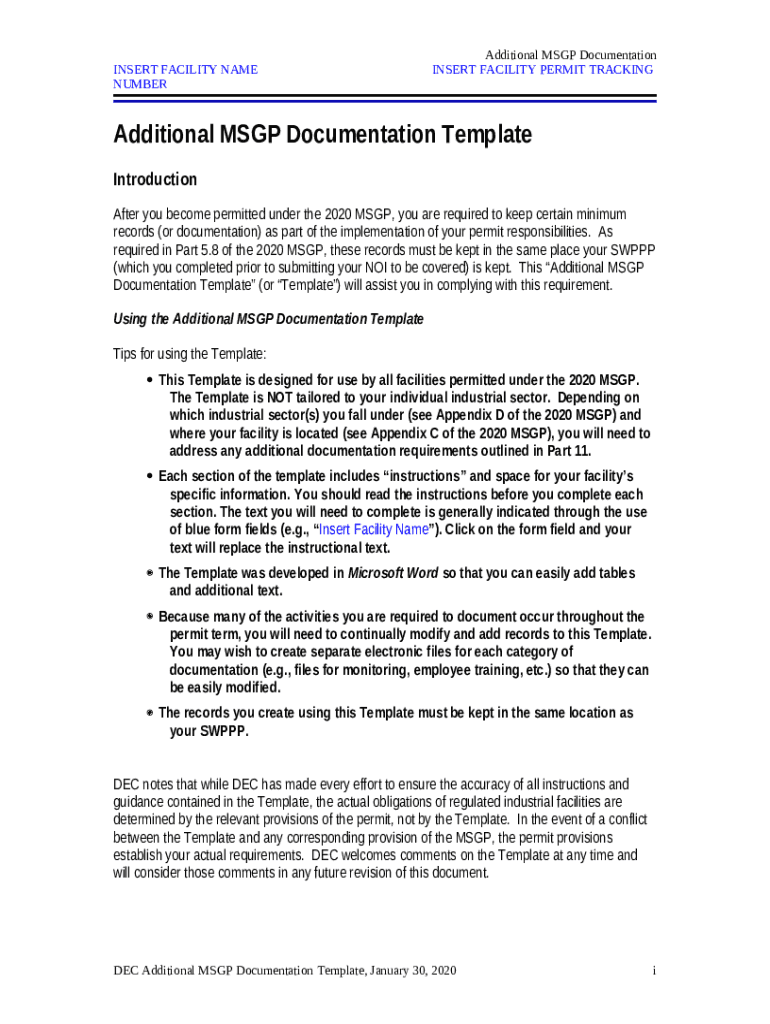 RIDEM MSGP Recordkeeping Documentation Template Doc ... - dec alaska ...