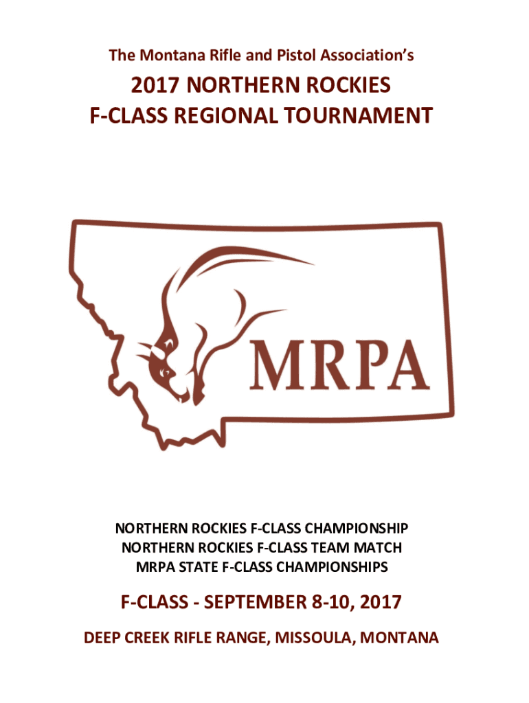 Fillable Online Montana Rifle & Pistol Association EIC Service Rifle ...