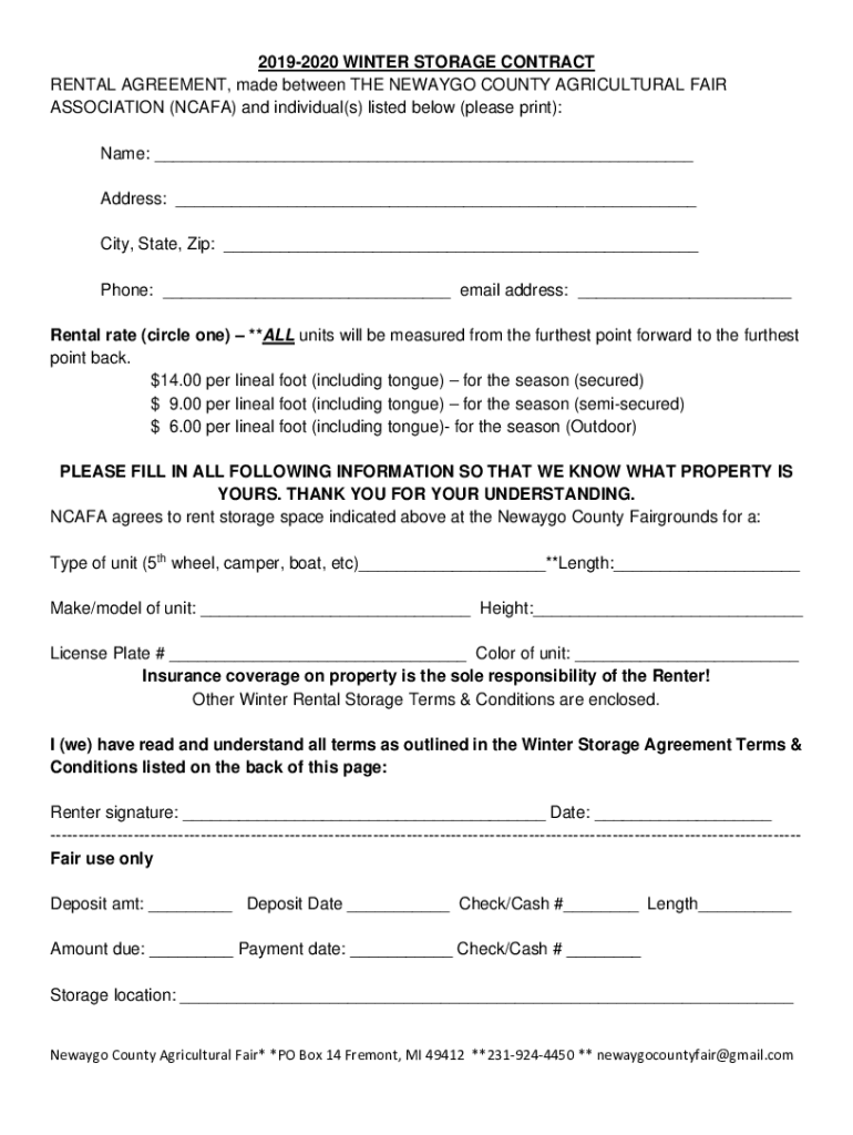 Fillable Online RENTAL AGREEMENT, made between THE NEWAYGO COUNTY ... Fax Email Print - pdfFiller