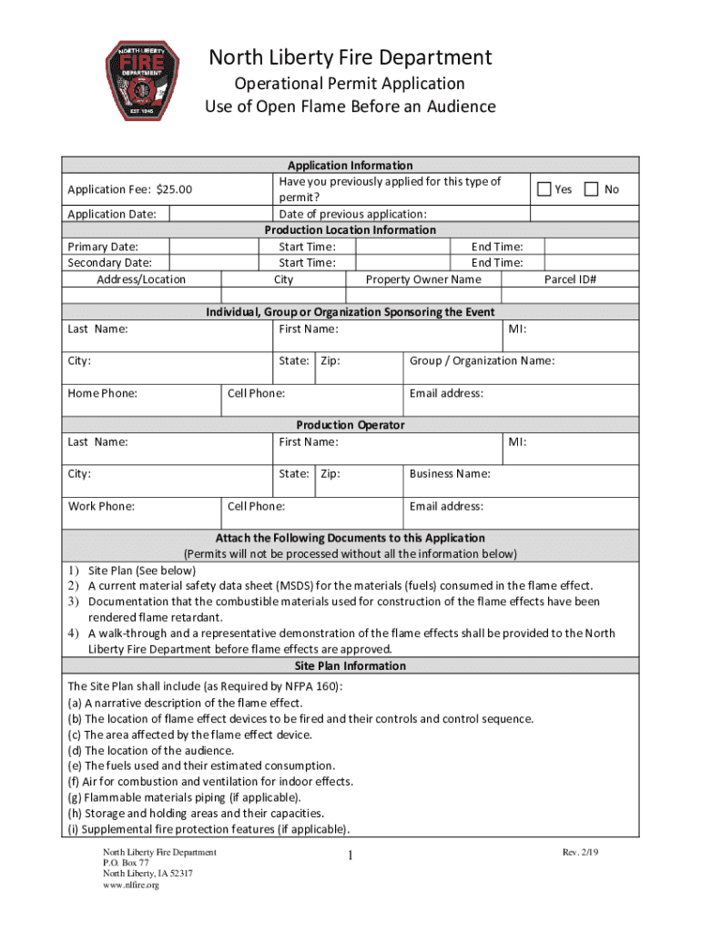Fillable Online North Liberty Fire Department Fax Email Print - pdfFiller