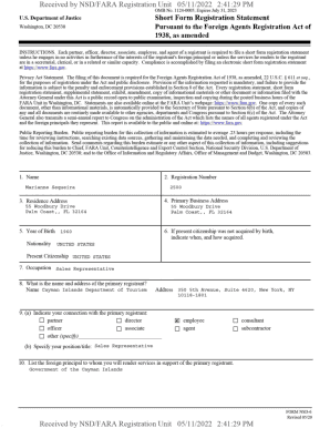 Fillable Online efile.fara.gov docs 2500-Short-Form-20220511-78u.s ...